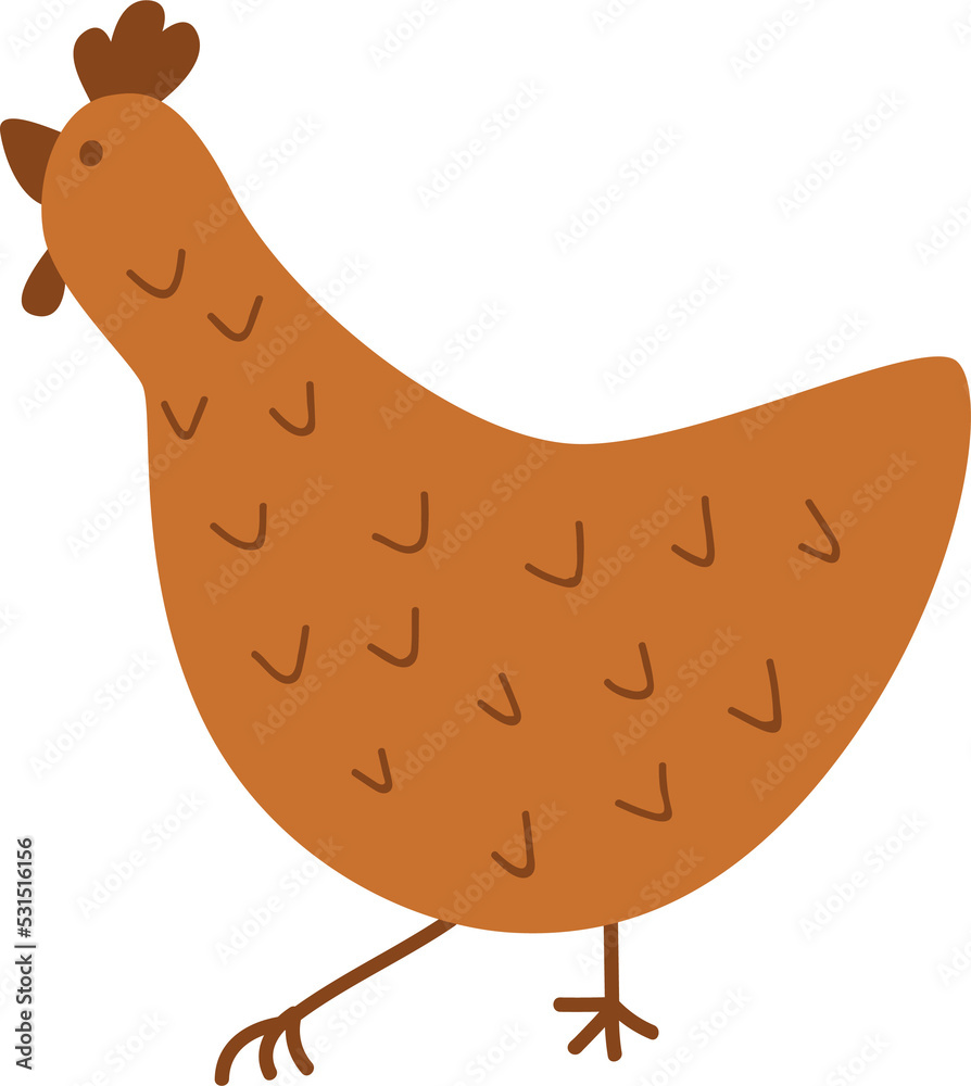 PNG, transparent Cute chicken cartoon. Cute chickens set. Funny hens ...