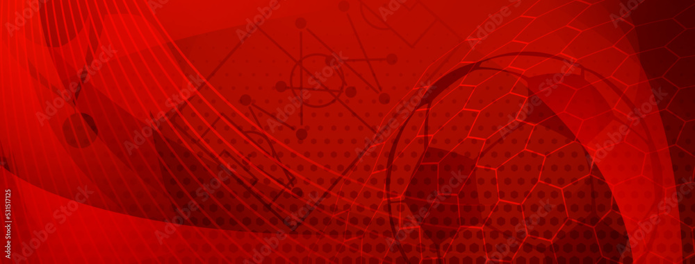 Abstract background on a football theme with big ball and other soccer ...