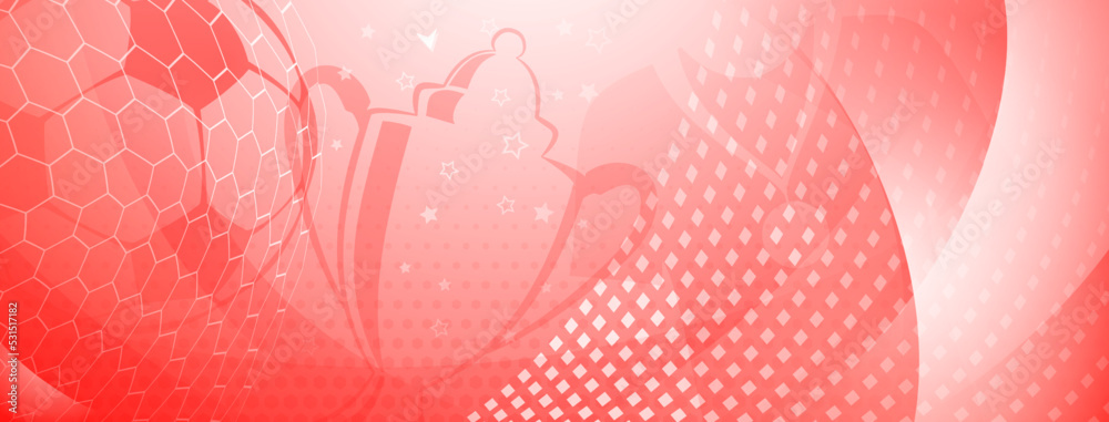 Abstract background on a football theme with big ball and other soccer ...