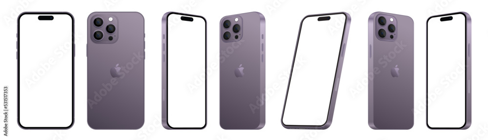 new iphone 14 pro mockup. perspective smartphone mockup. screen iphone ...