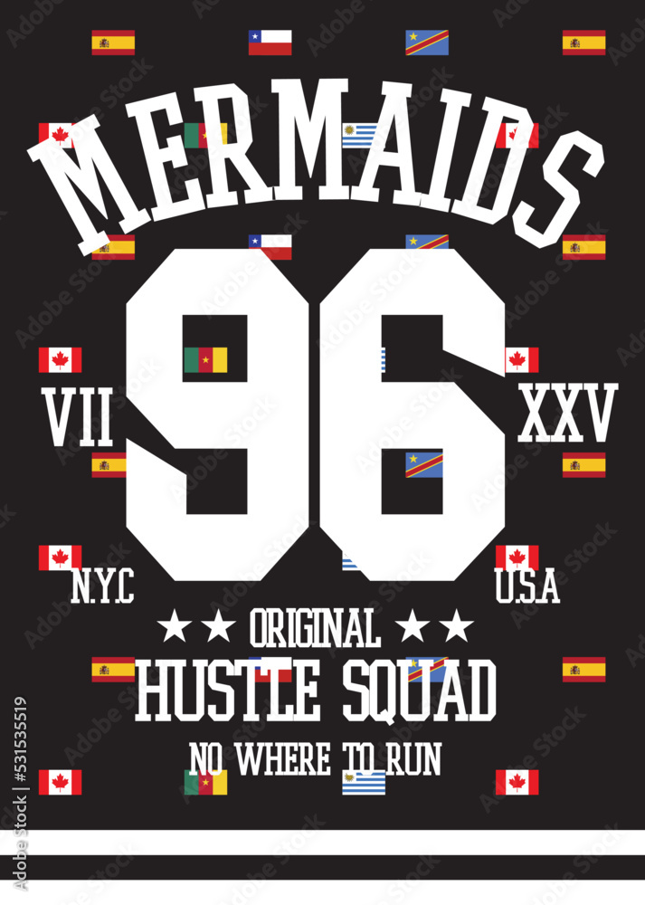 Vintage numbers graphic for a t-shirt - Vectorial Stock-Vektorgrafik ...