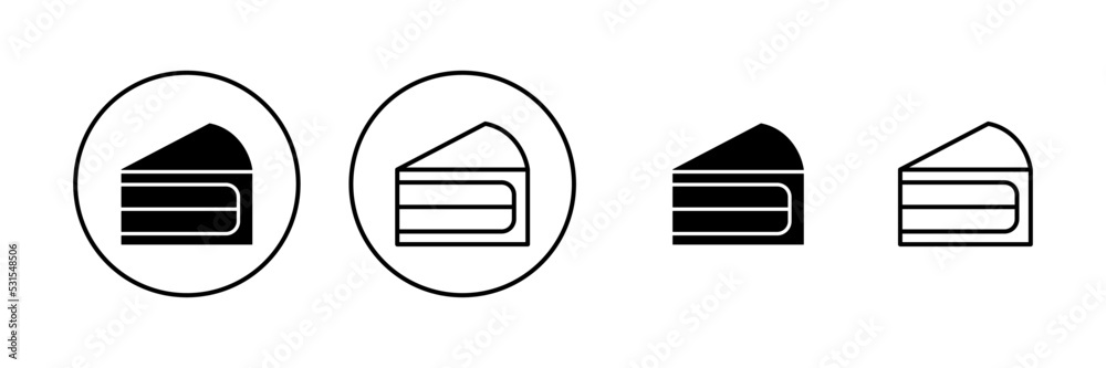 Cake icon vector. Cake sign and symbol. Birthday cake icon Stock Vector ...