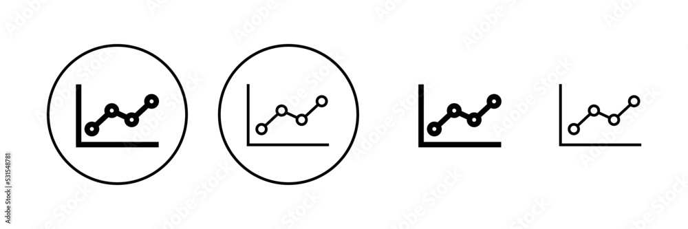 Growing graph icon vector. Chart sign and symbol. diagram icon Stock ...