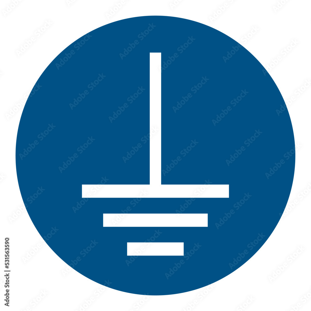 ISO 7010 Registered safety signs - Mandatory - Connect an earth ...