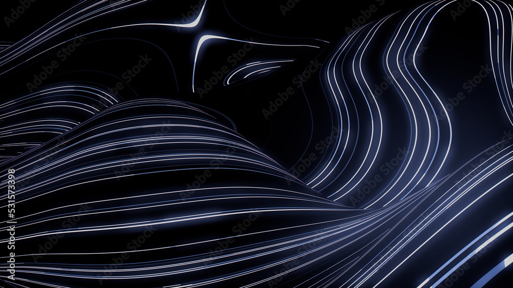 Sound Wave and Audio Technology Concept. Blue, Futuristic Digital Style ...