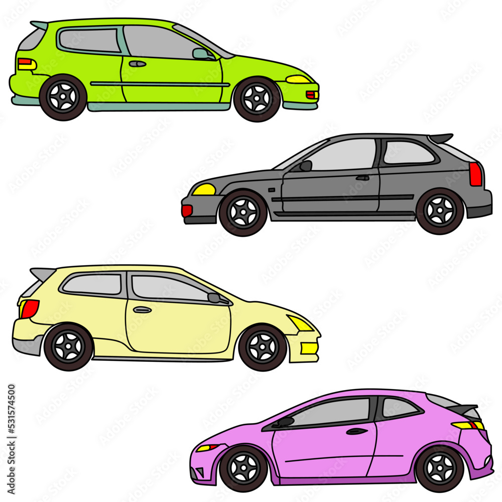 car outline vector image for coloring book. Stock Vector | Adobe Stock