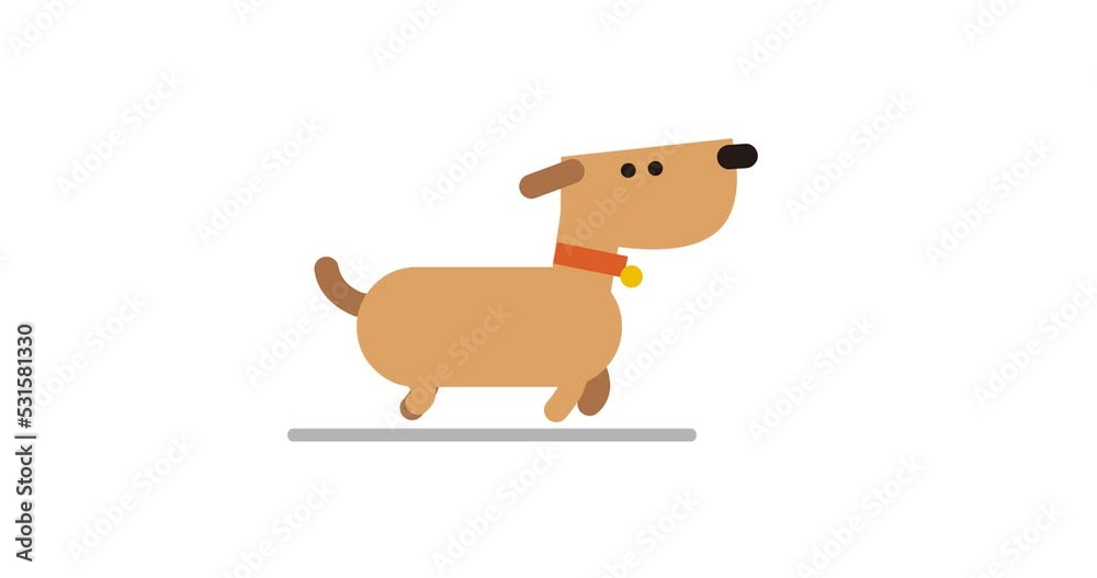 looping animation of a running puppy, suitable for loading animations ...