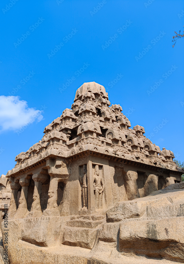 Pancha Rathas (also known as Five Rathas or Pandava Rathas or Ainthinai ...