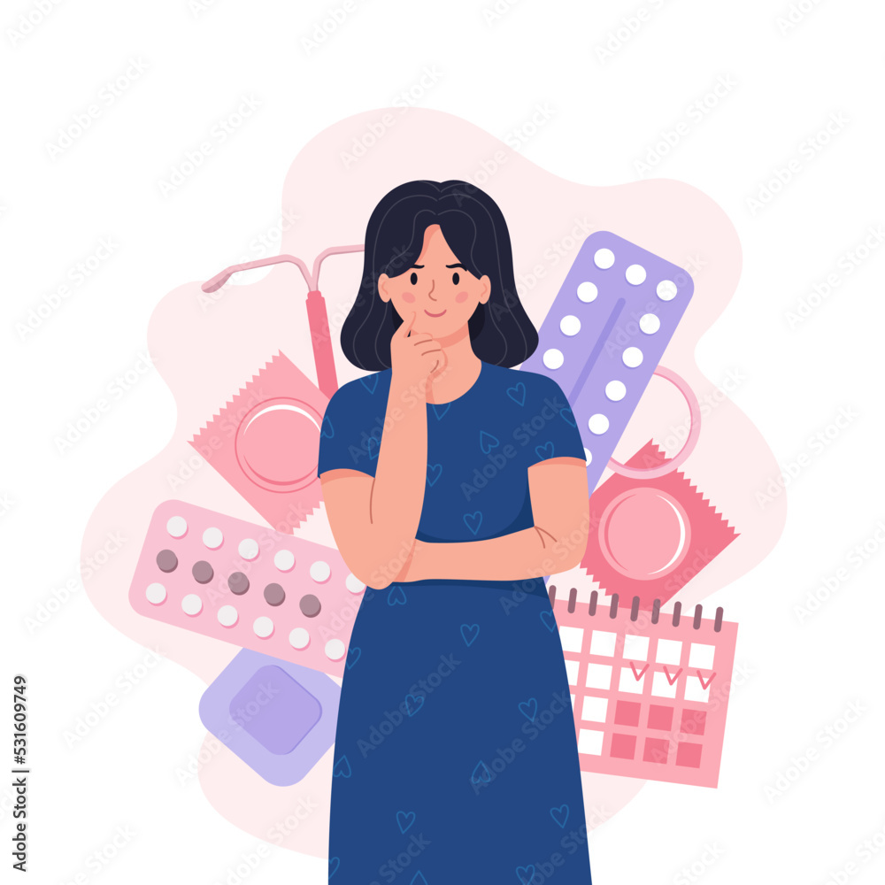 Photo & Art Print Different types of female contraception, Anna Bova