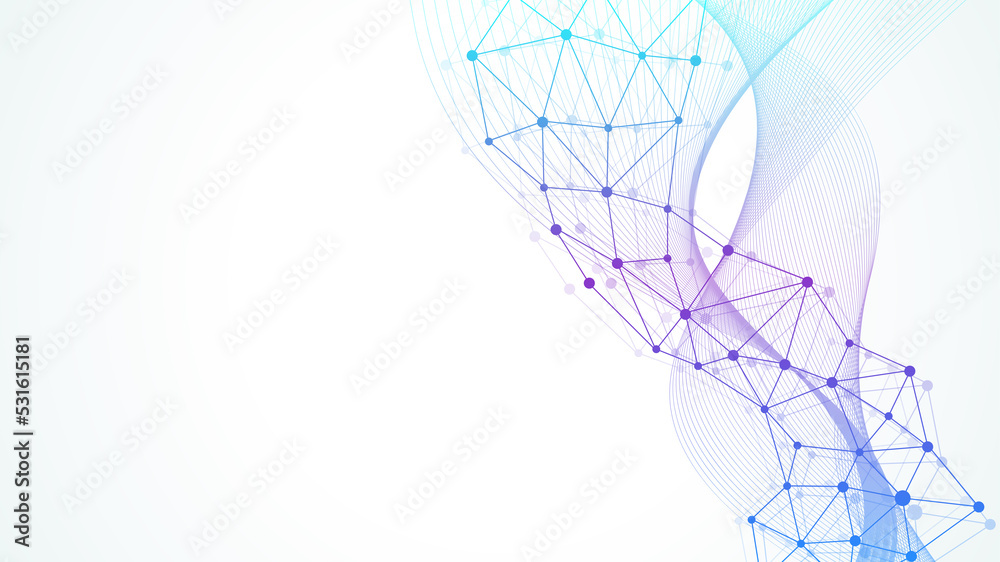 Colorful molecules background. DNA helix, DNA strand, DNA Test ...