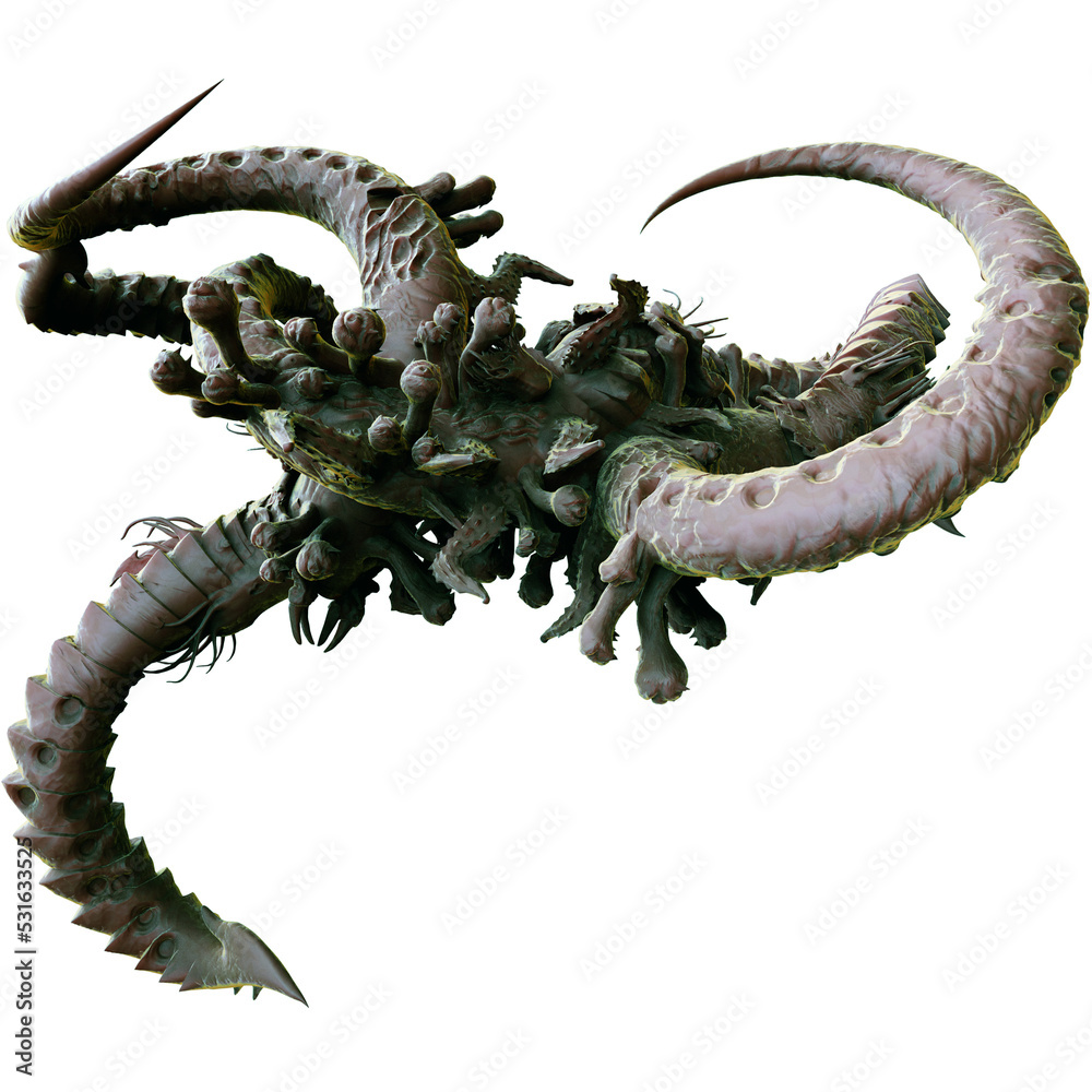 Abstract Organic Alien Tentacle Tendril | Transparent Background PNG ...