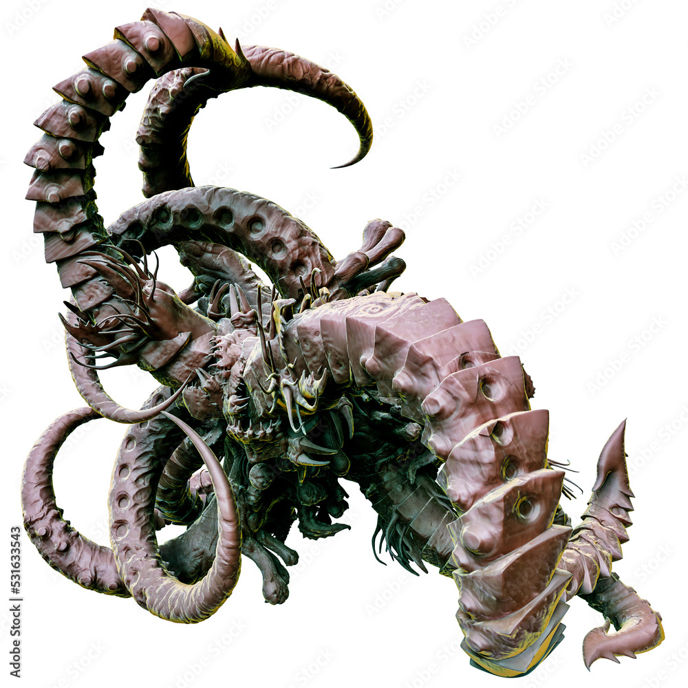 Abstract Organic Alien Tentacle Tendril | Transparent Background PNG ...