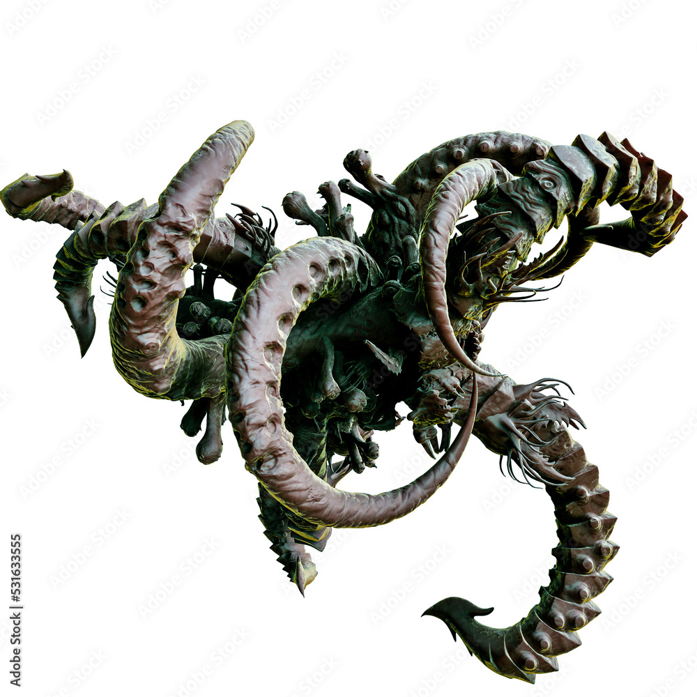 Abstract Organic Alien Tentacle Tendril | Transparent Background PNG ...