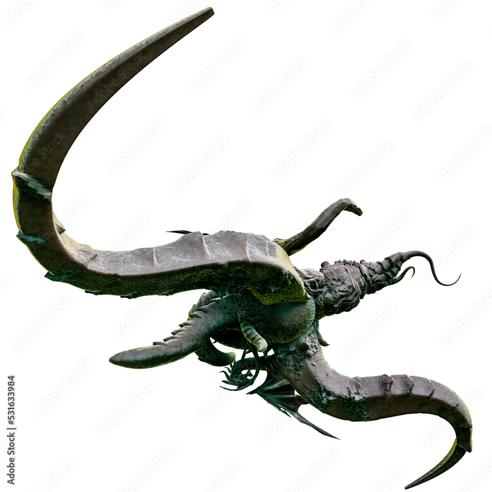 Abstract Organic Alien Tentacle Tendril | Transparent Background PNG ...