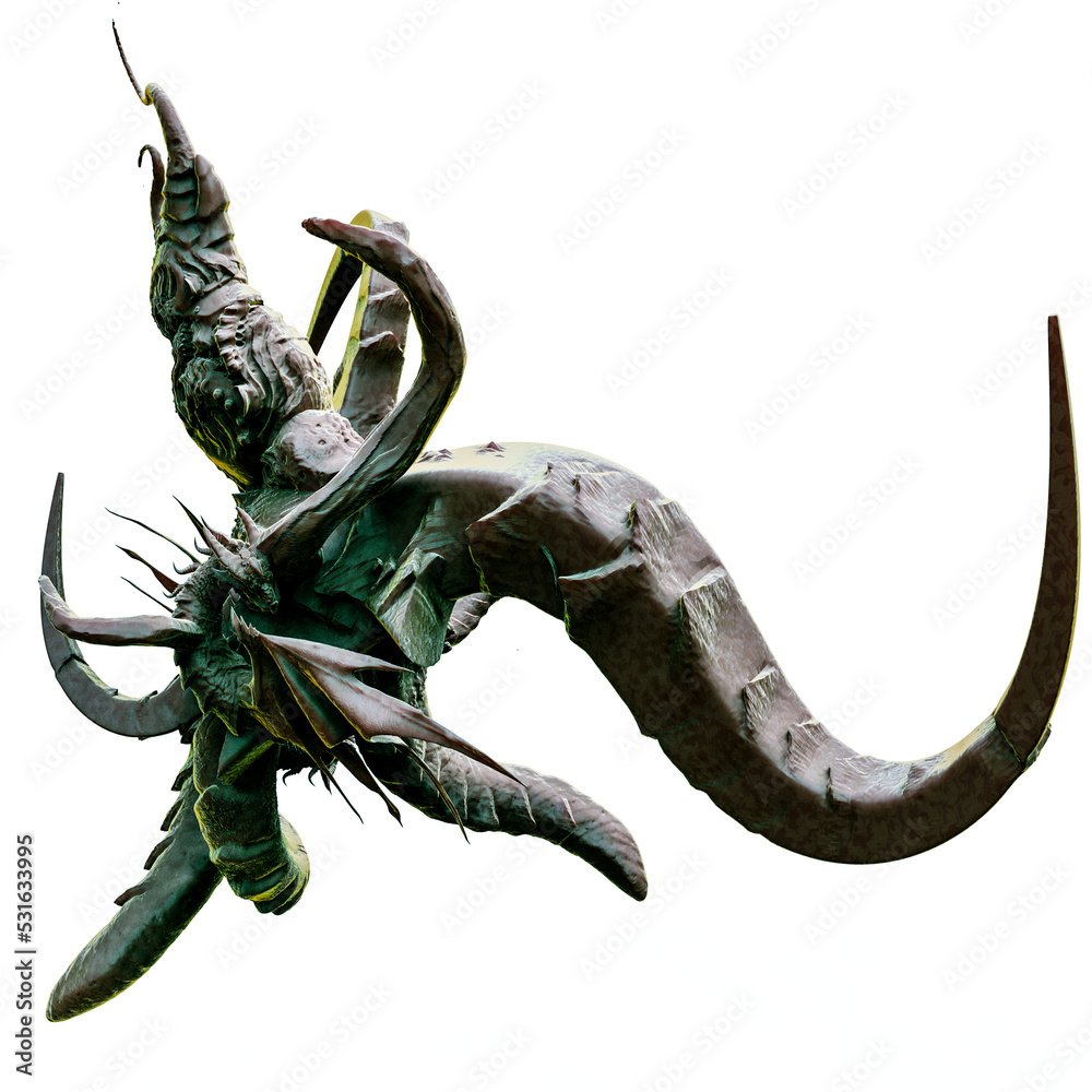 Abstract Organic Alien Tentacle Tendril | Transparent Background PNG ...