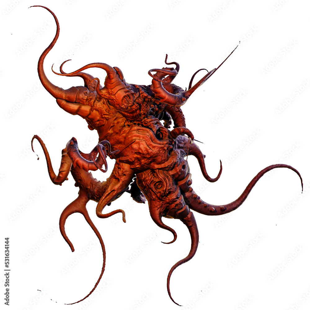 Abstract Organic Alien Tentacle Tendril | Transparent Background PNG ...