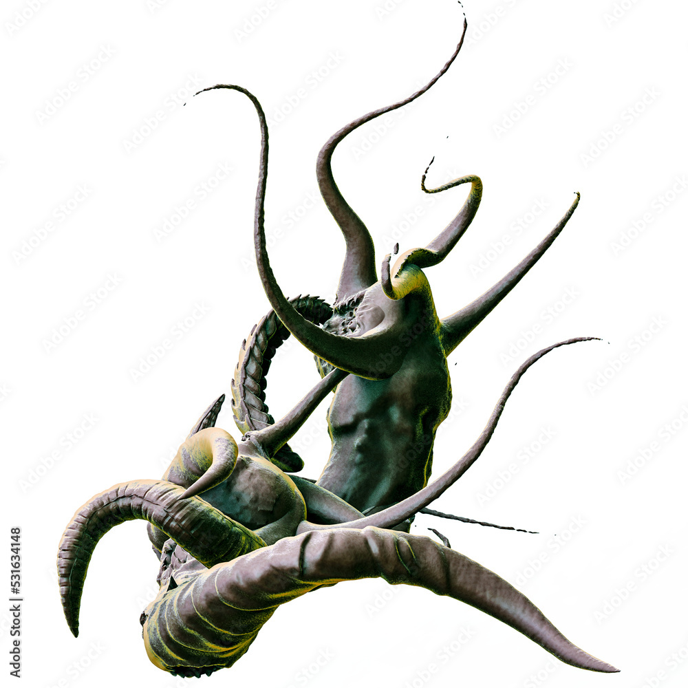 Abstract Organic Alien Tentacle Tendril | Transparent Background PNG ...