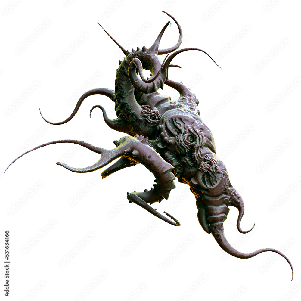 Poster Abstract Organic Alien Tentacle Tendril | Transparent Background ...