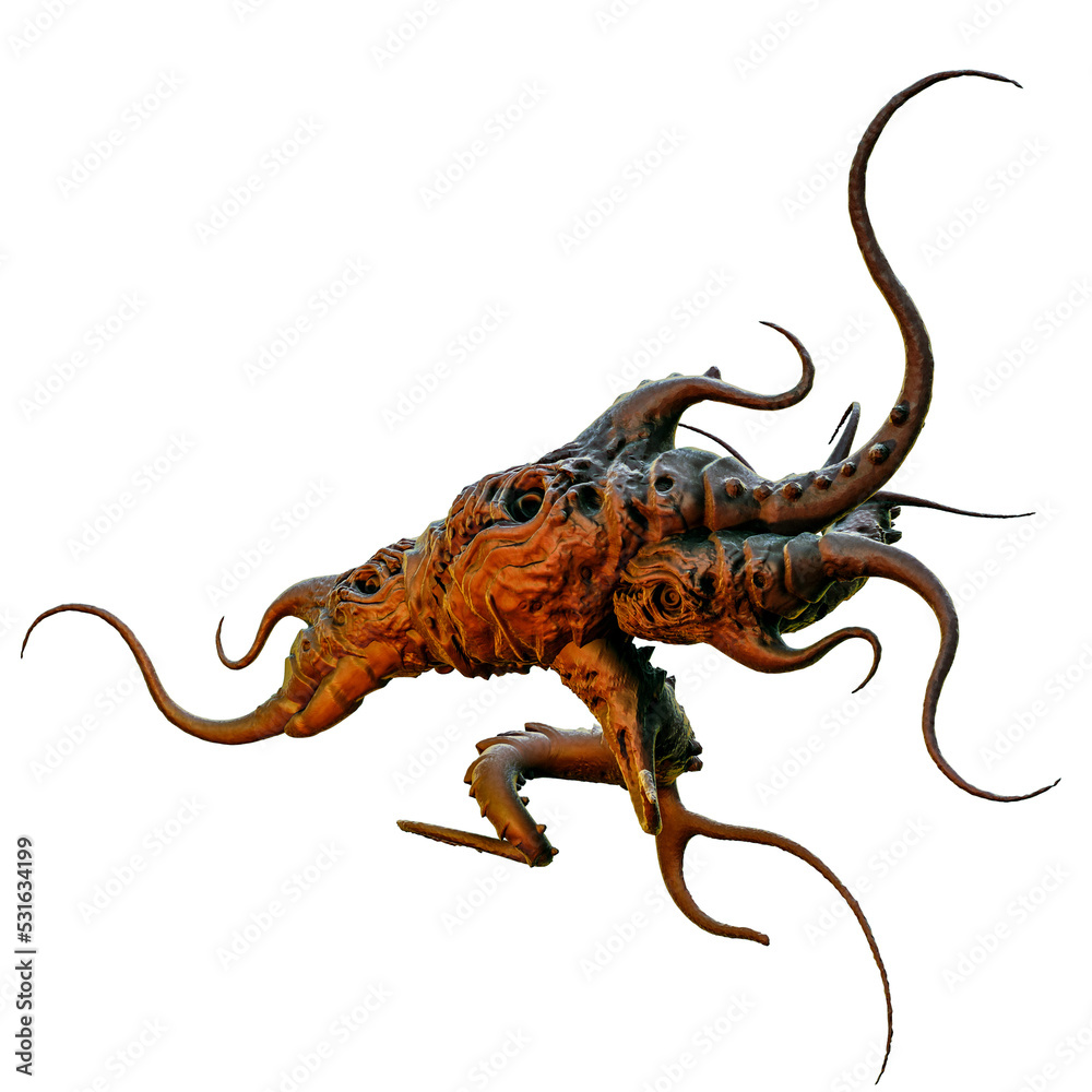 Abstract Organic Alien Tentacle Tendril | Transparent Background PNG ...