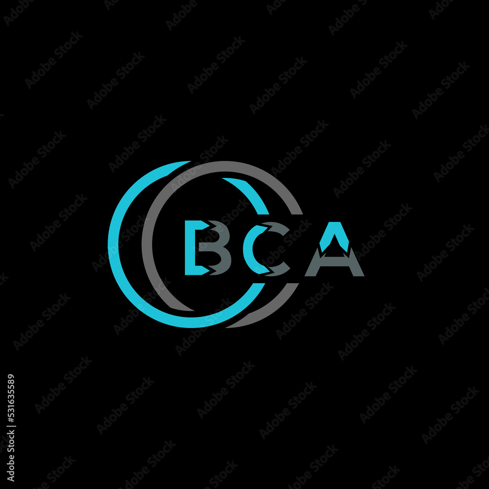 BCA logo monogram isolated on circle element design template, BCA ...