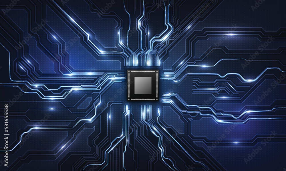 Poster Abstract technology chip processor background circuit board and ...