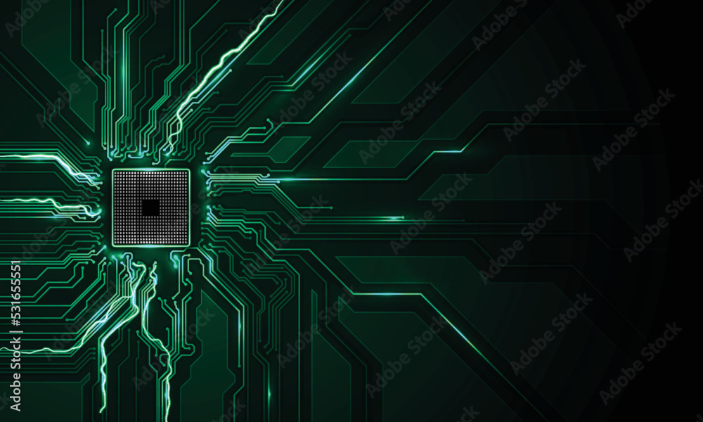 Abstract technology chip processor background circuit board and html ...