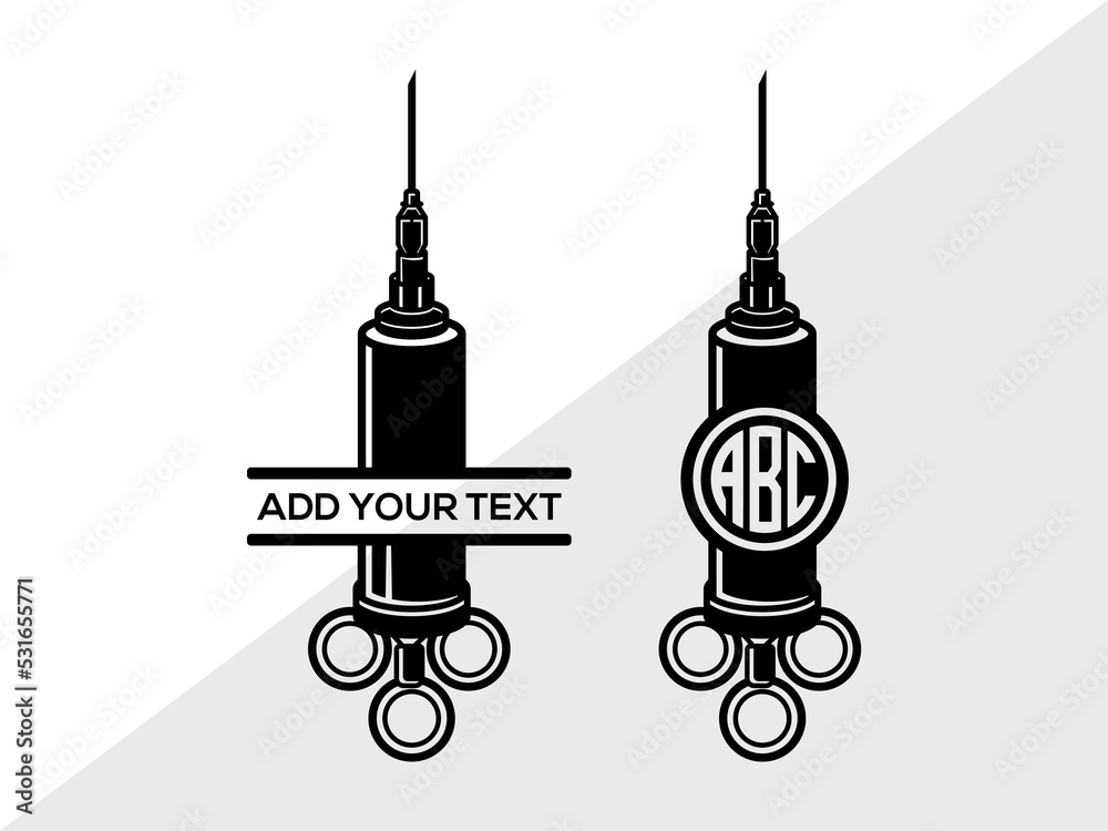 Stockvector Syringe SVG, Vaccination Syringe Svg, Covid Vaccine Svg ...