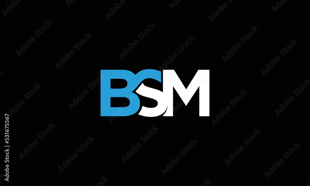 Vetor de BSM Letter and templates design For Your Business do Stock ...
