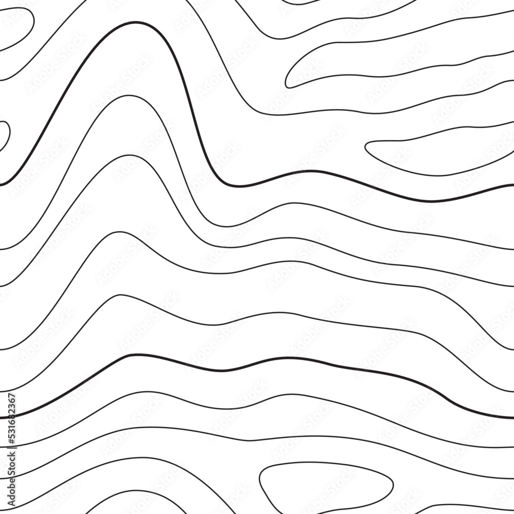 Vector background with seamless texture topographic contour line ...