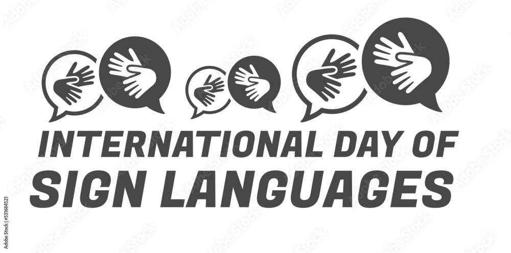 International day of Sign Languages Stock Vector | Adobe Stock