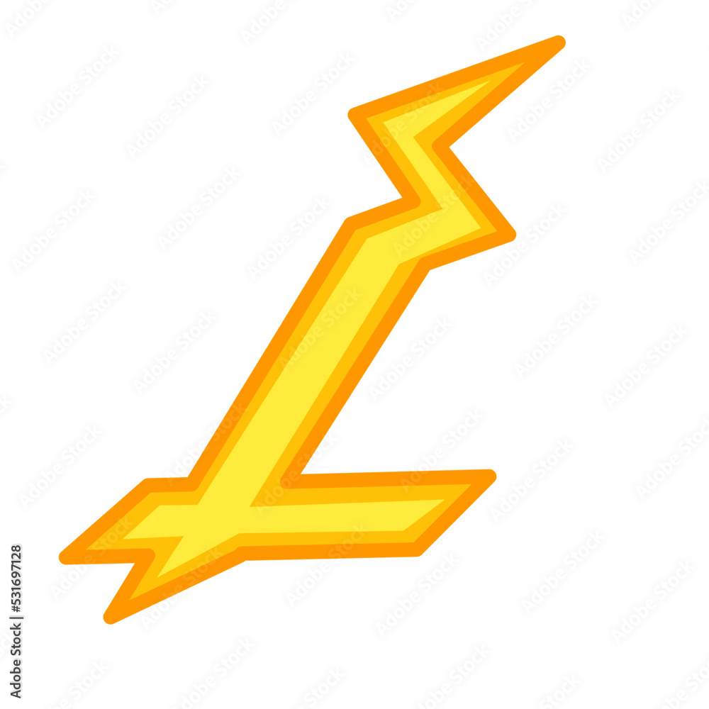 Vecteur Stock Thunder storm font design, alphabet leters vector ...
