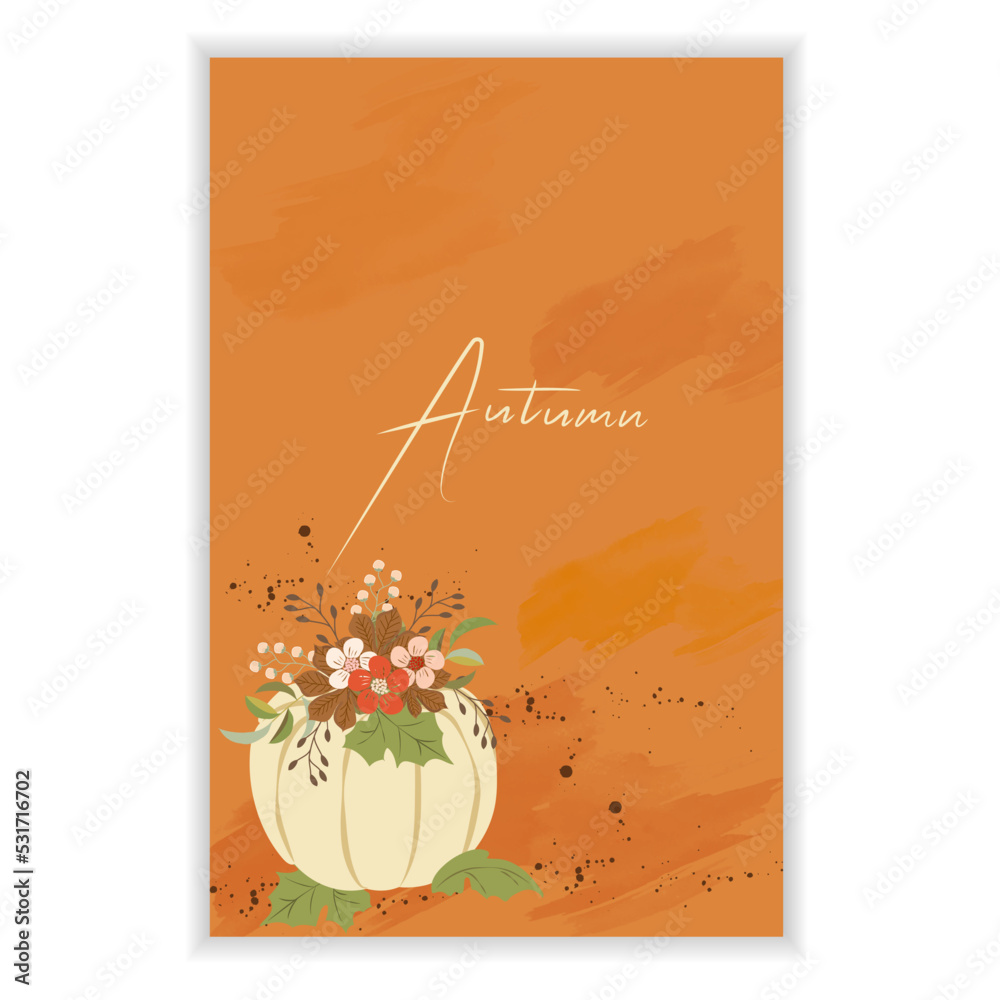Trendy Autumn, Fall decorative backgrounds, templates with colored ...