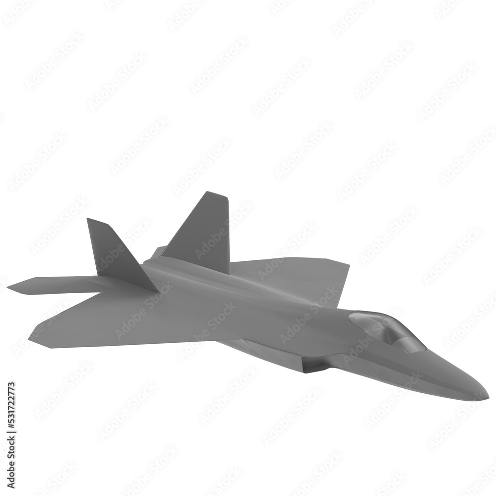 3D rendering illustration of a stealth aircraft fighter jet Stock ...