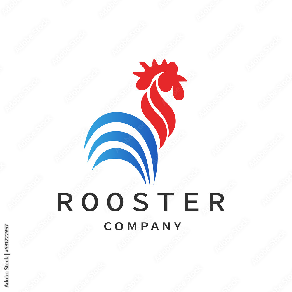 Rooster logo for companies. Vector illustration Stock Illustration ...