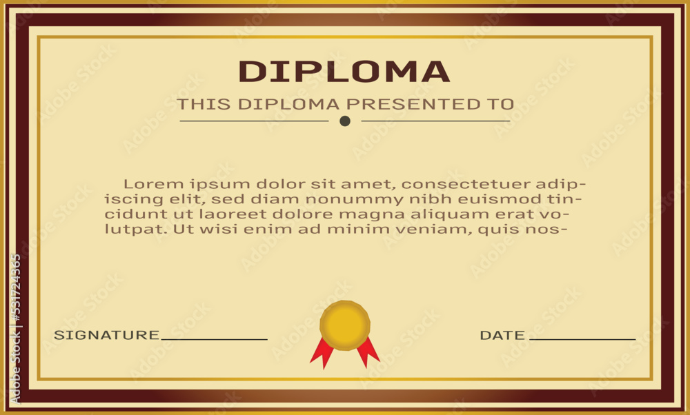 Certificate,Diploma of completion,Useful for: Certificate of ...