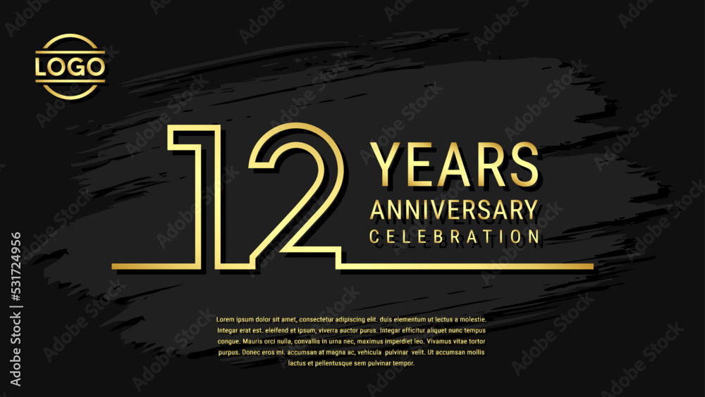12 years anniversary celebration, anniversary celebration template ...