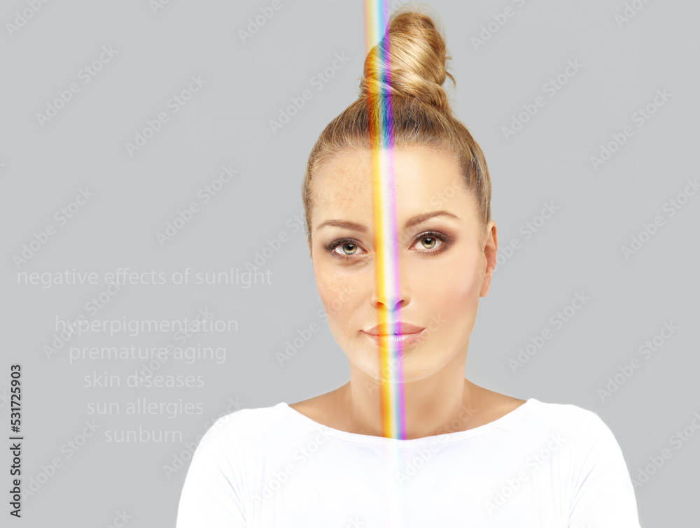 negative effects of sunlight( hyperpigmentation, premature aging,. sun ...
