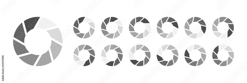 Circular Loading Buffering Icons Vector Video Ready for Animation Gif ...