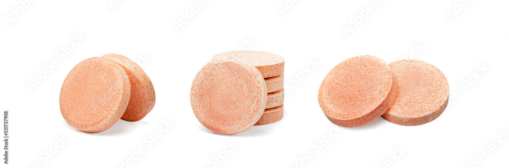 Effervescent Tablets, Fizzy Vitamine Supplement Isolated Stock Photo ...