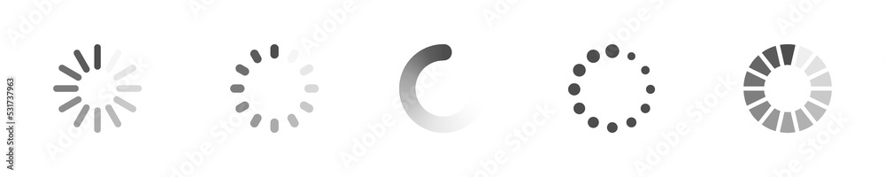 Circular Loading Buffering Icons Vector Video Ready for Animation Gif ...