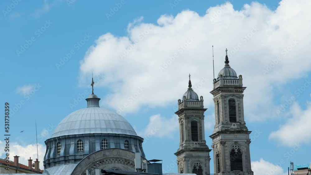 Hagia Triada Greek Orthodox Church in Taksim, religious building in ...