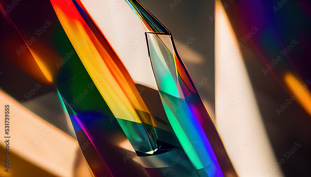 Spectral background with glass prism Stock Illustration | Adobe Stock