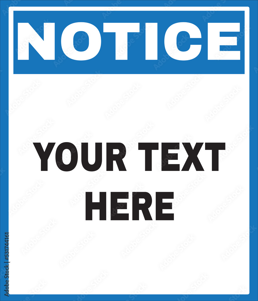 Notice template design vector Stock Vector | Adobe Stock