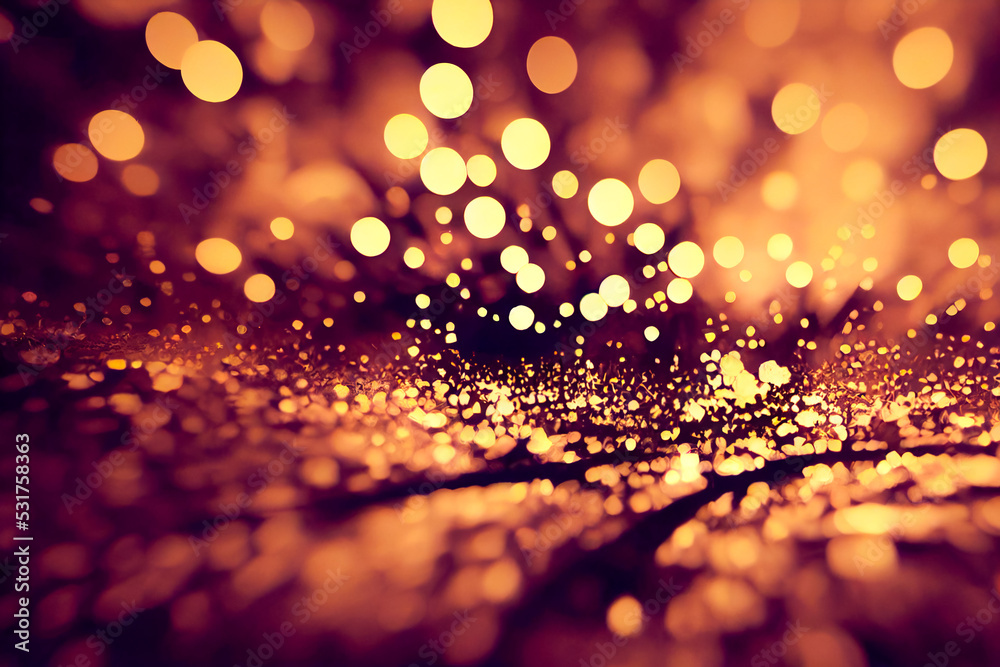 Bright Particles with Stars on blurred Background. Stars of award ...