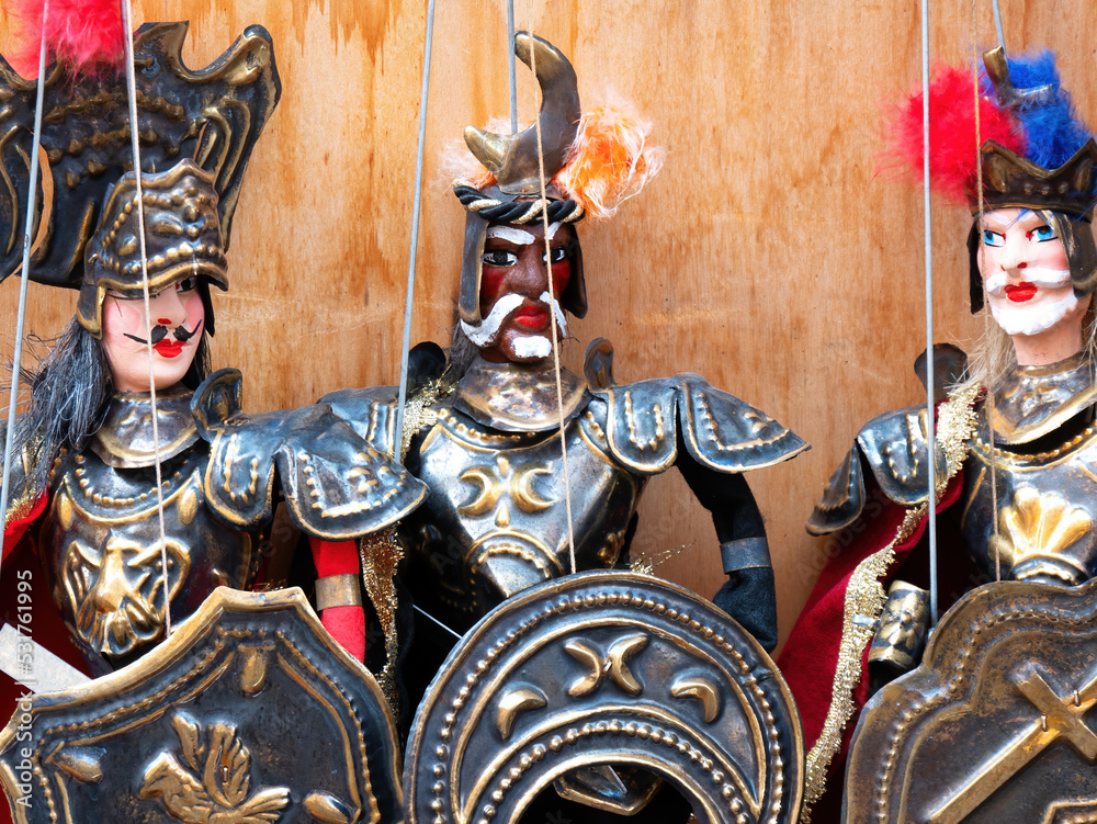 Traditional Sicilian puppets used for The Opera dei Pupi is a ...