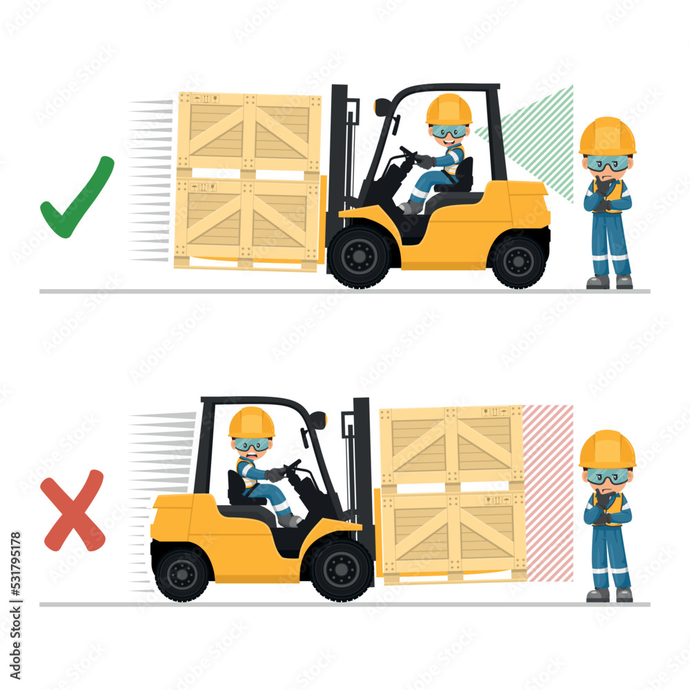 Drive in reverse if the load obstructs vision. Safety in handling a ...