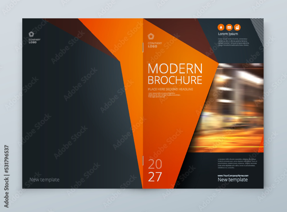 Brochure template layout design. Corporate business annual report ...