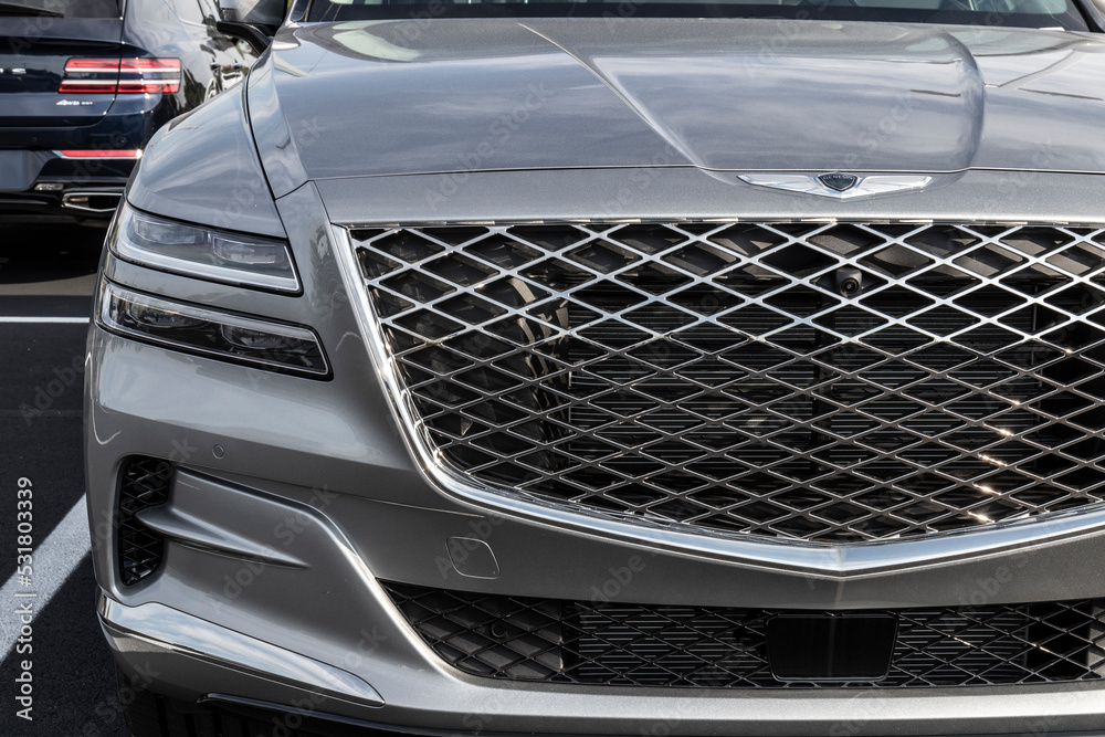 Genesis Hyundai GV80 Luxury SUV display. Genesis offers the GV80 with ...