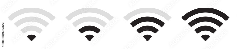 Wifi icon set Stock Vector | Adobe Stock