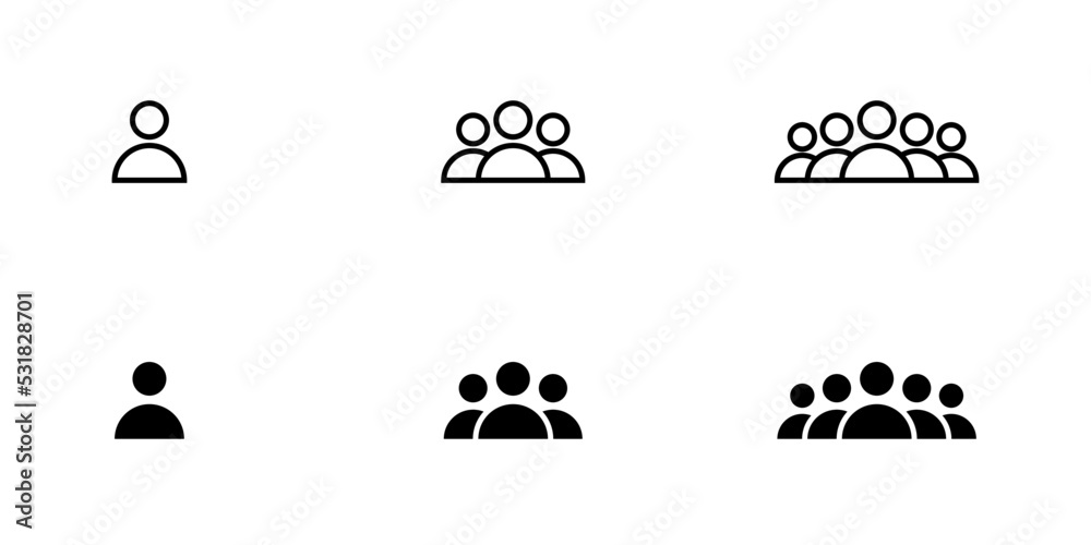 Conjunto de iconos de usuarios. Grupo de personas. Concepto de equipo ...